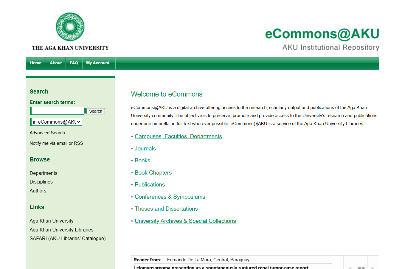 Services | Faculty of Arts & Sciences, Pakistan | Library | The Aga Khan University